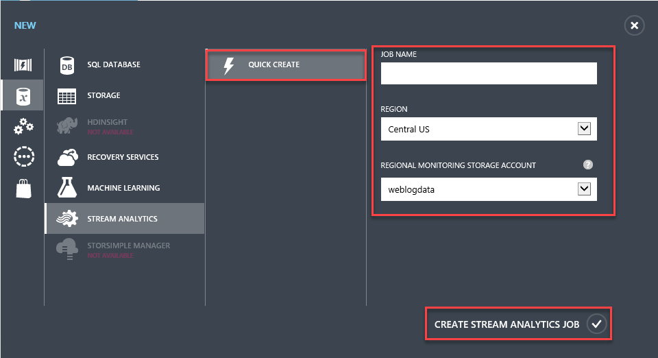 Azure: Azure Stream Analytics - Process Website Visits